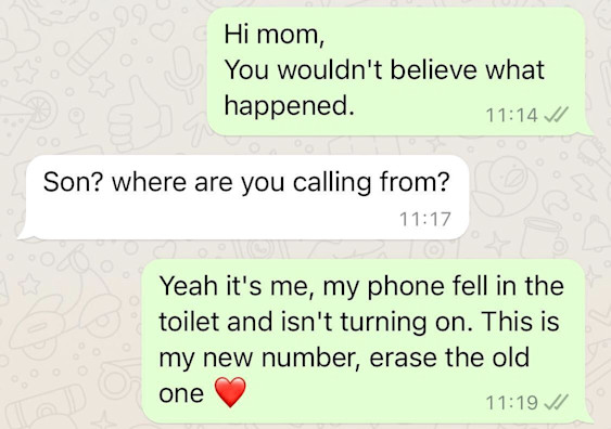 Hi mom, send me some cash - Beware of the new WhatsApp scam!