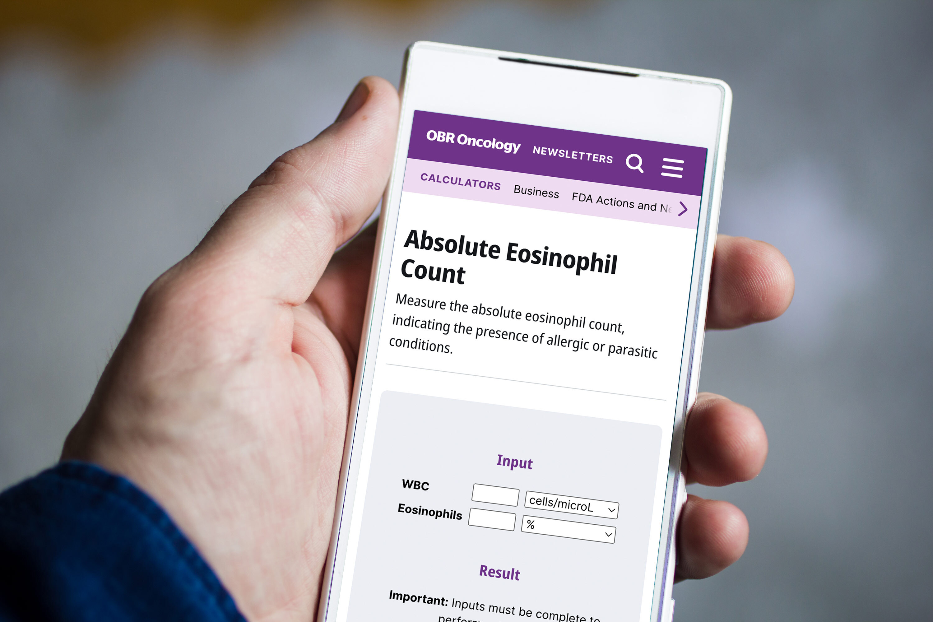 Oncology Calculators for Practicing Physicians