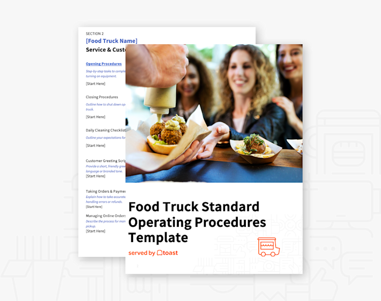 Food Truck SOPs Template | Toast