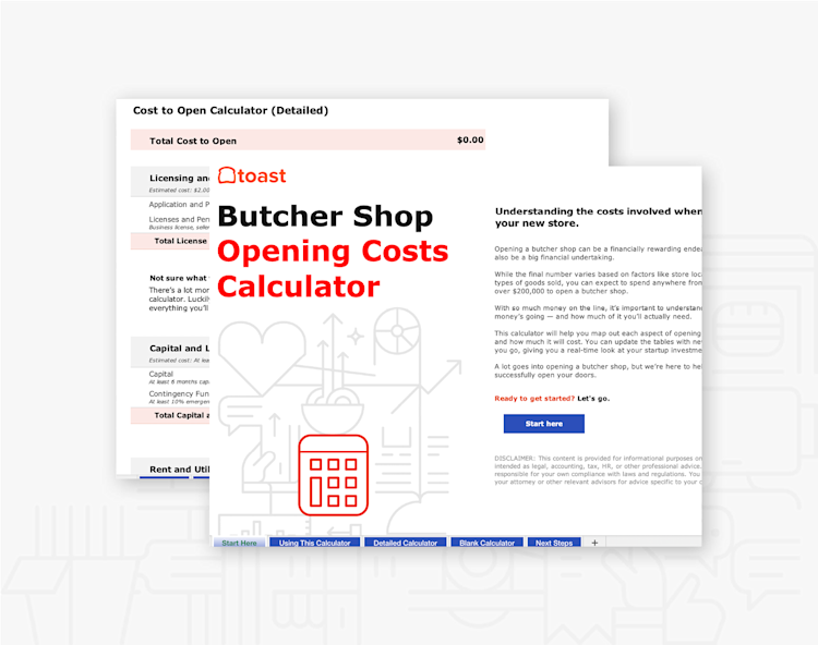 Butcher Shop Opening Costs Calculator | Toast POS