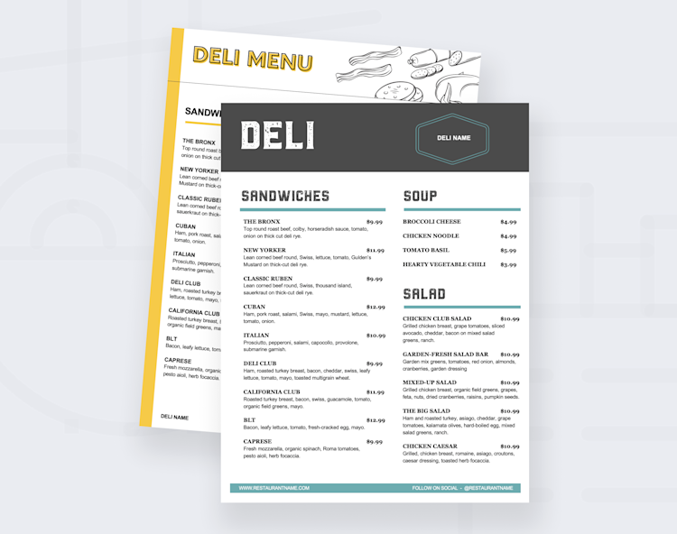 Deli Menu Templates | Toast POS