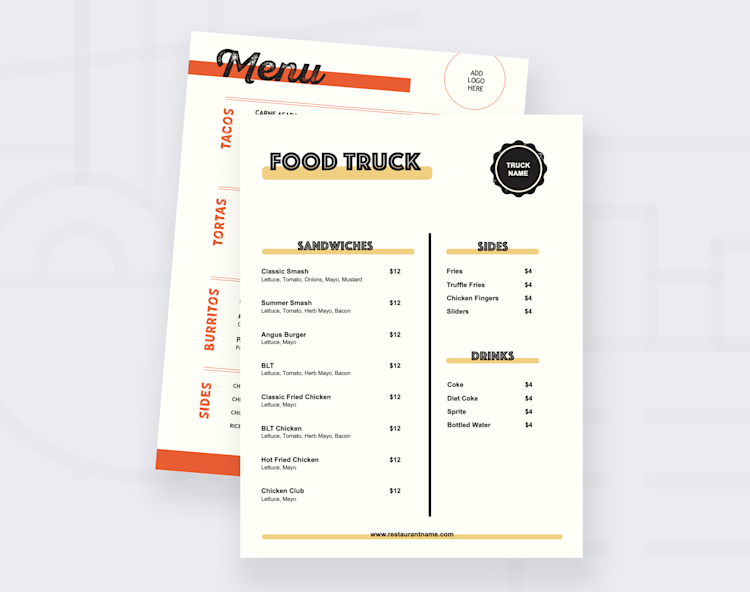 Food Truck Menu Templates | Toast POS