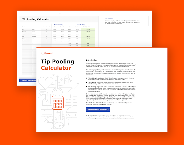 Tip Pooling Calculator | Toast POS