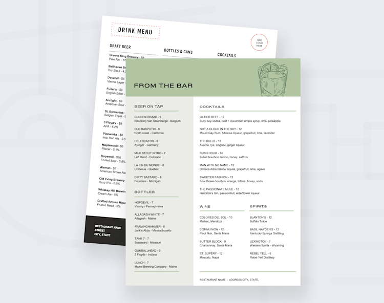 Bar Menu Templates | Toast POS