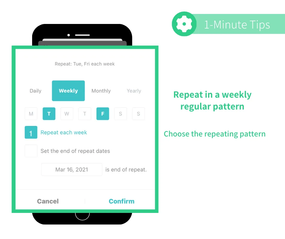Tips! Create repeating events! - TimeTree