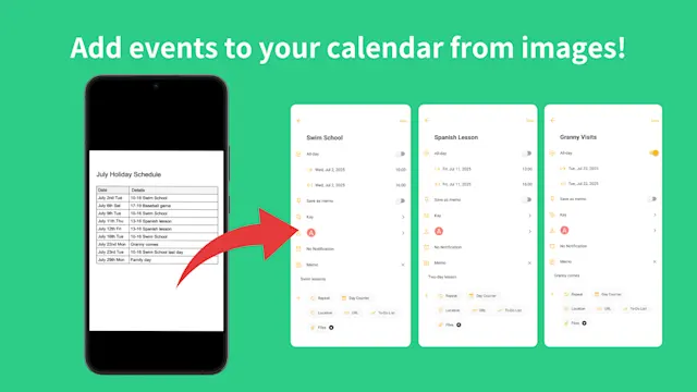 From a handout straight to the calendar! "Event Scan Function" for ...