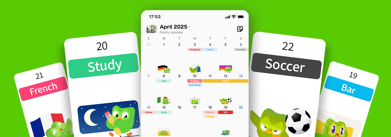 New release: Make Planning Fun with Duolingo Stickers! - TimeTree