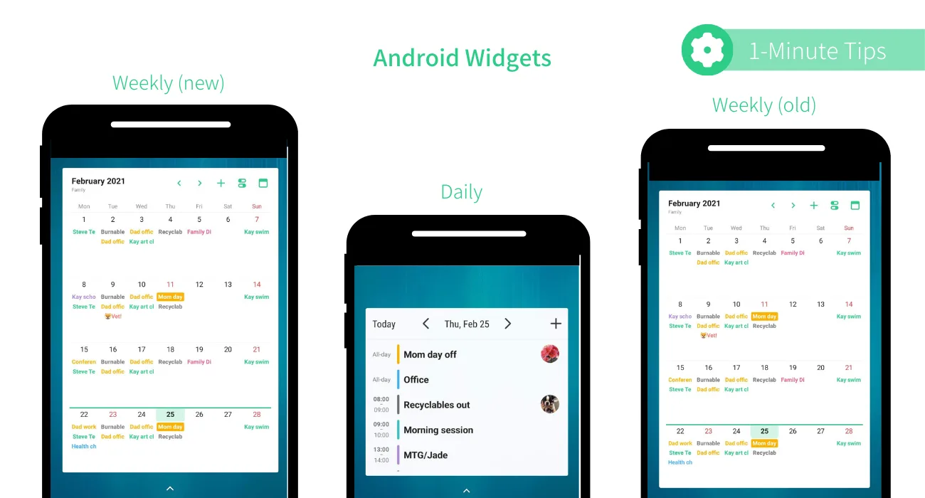 Tips! Use widgets to check your schedule! - TimeTree