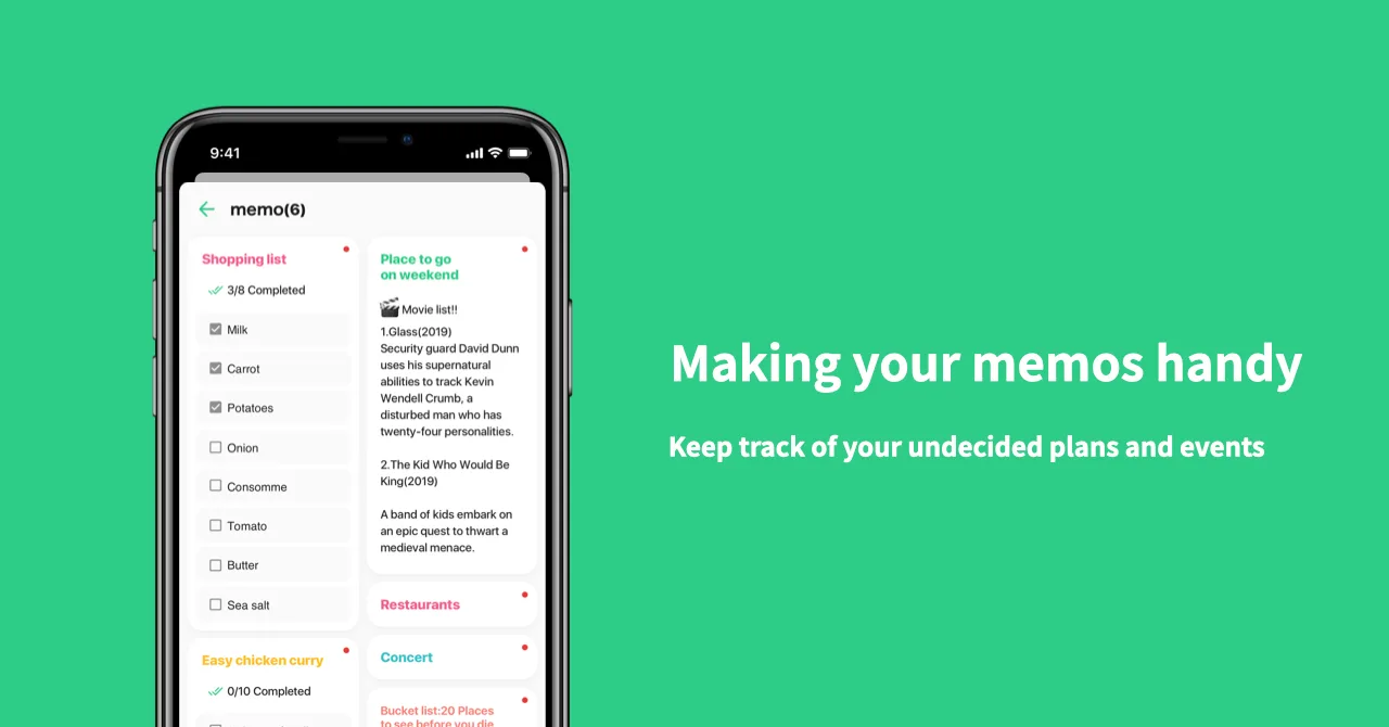 Making your memos handy - TimeTree