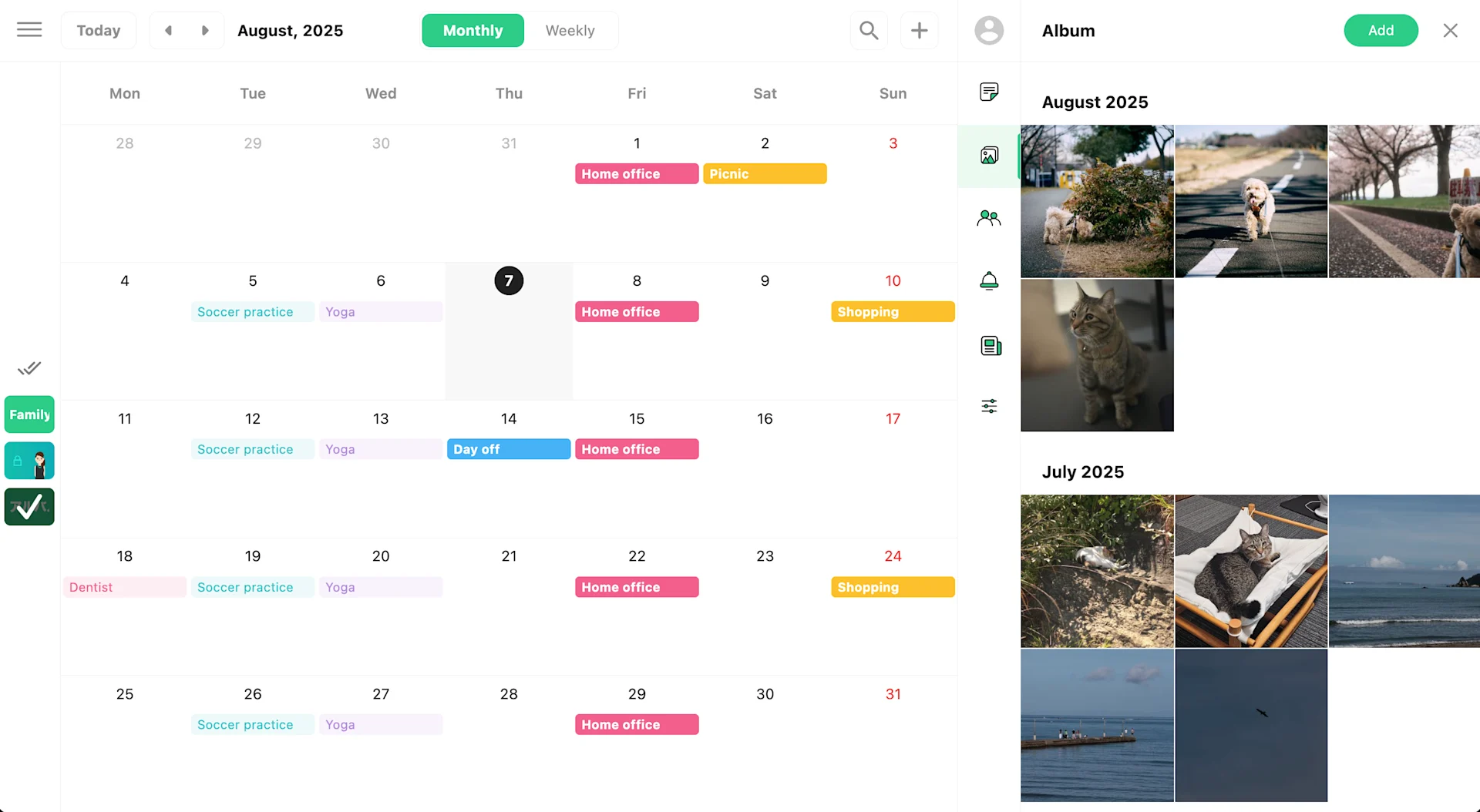 Albums Are Now Also Available on the Web Version - TimeTree