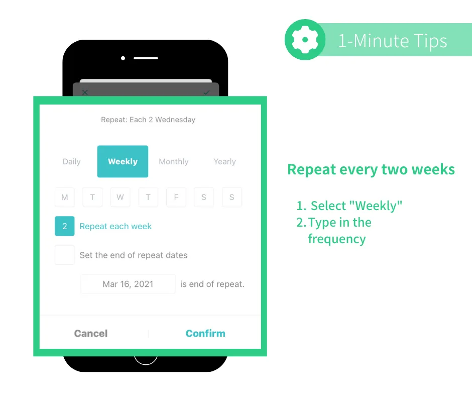 Tips! Create repeating events! - TimeTree