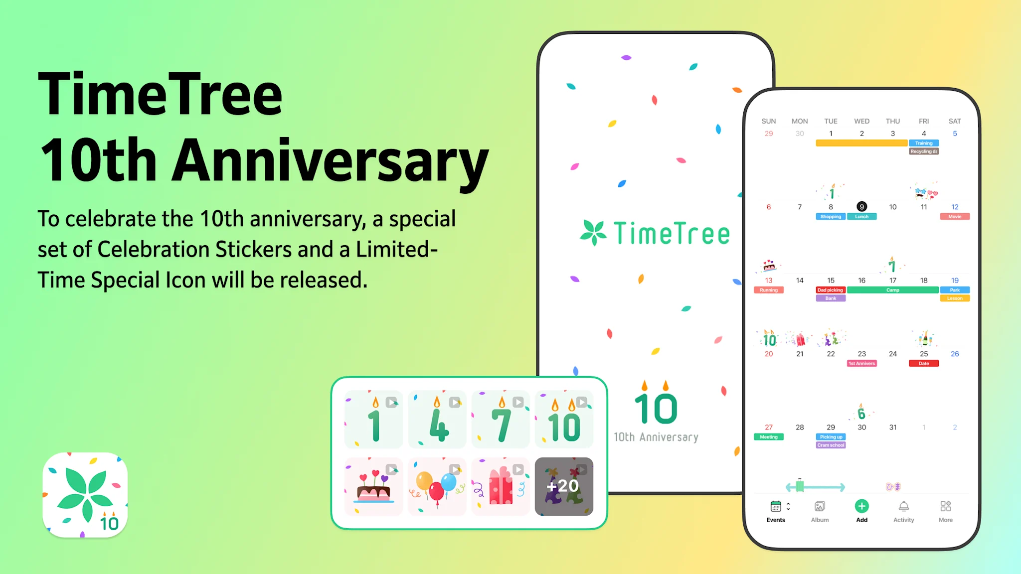 TimeTree Celebrates Its 10th Anniversary 🎂 - TimeTree