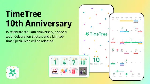 TimeTree Celebrates Its 10th Anniversary 🎂 - TimeTree
