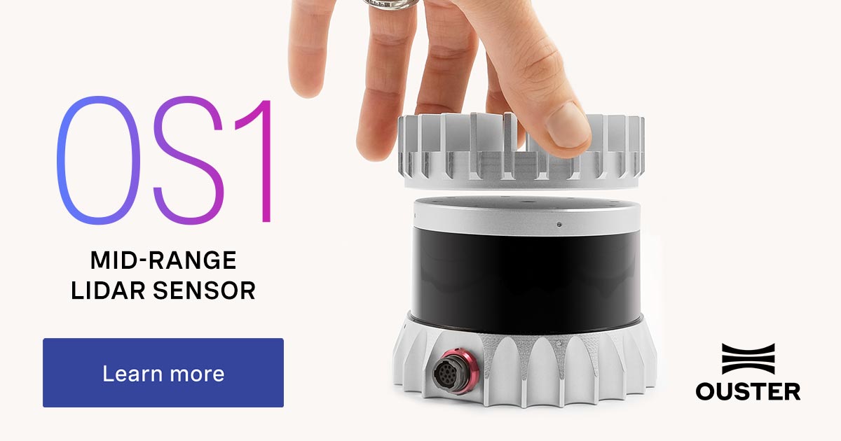 Ouster 3D Lidar Outdoor Mid-Range High-Resolution Imaging