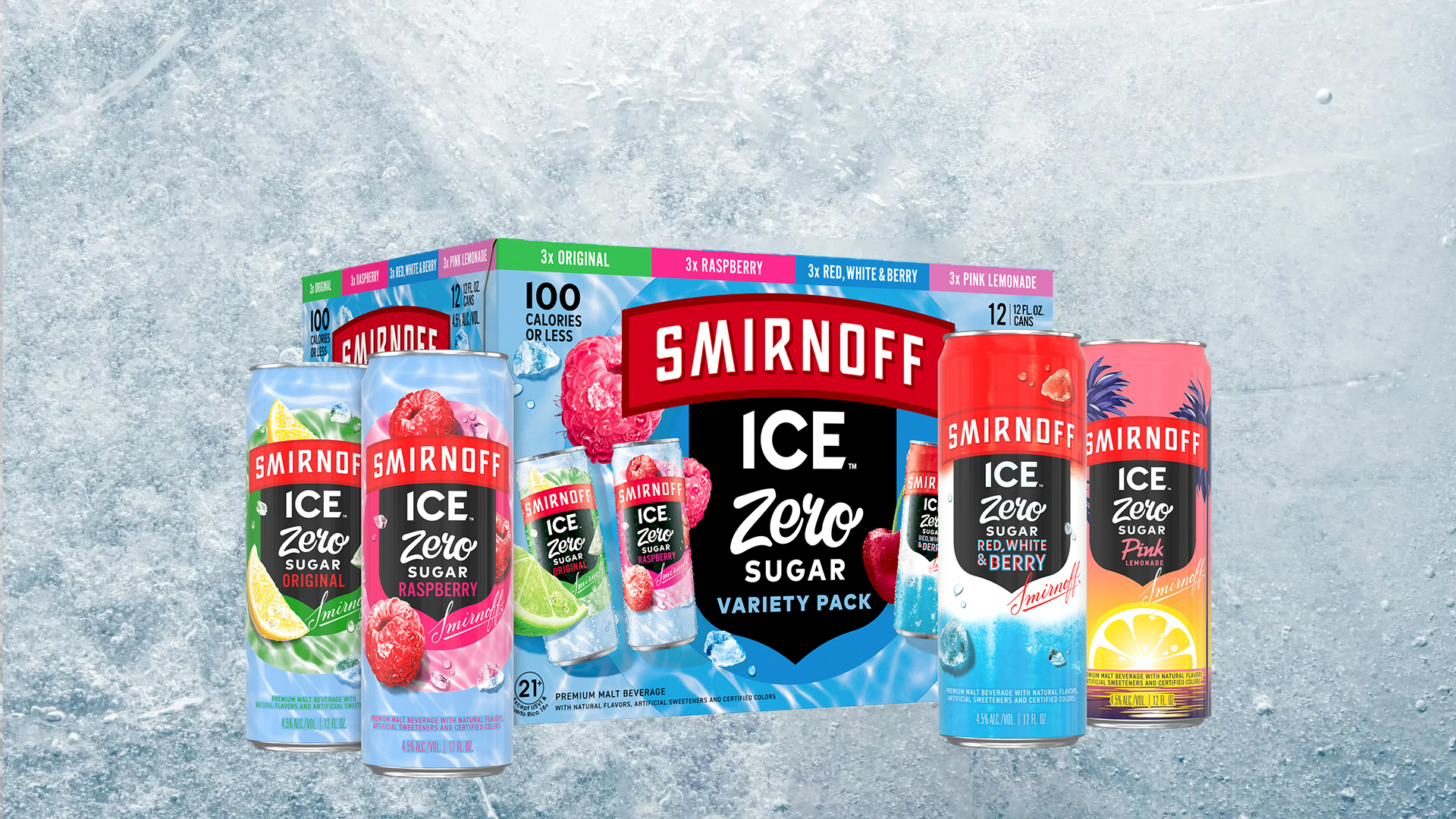 Smirnoff Ice Zero Sugar Variety pack | Malt Beverages | Smirnoff