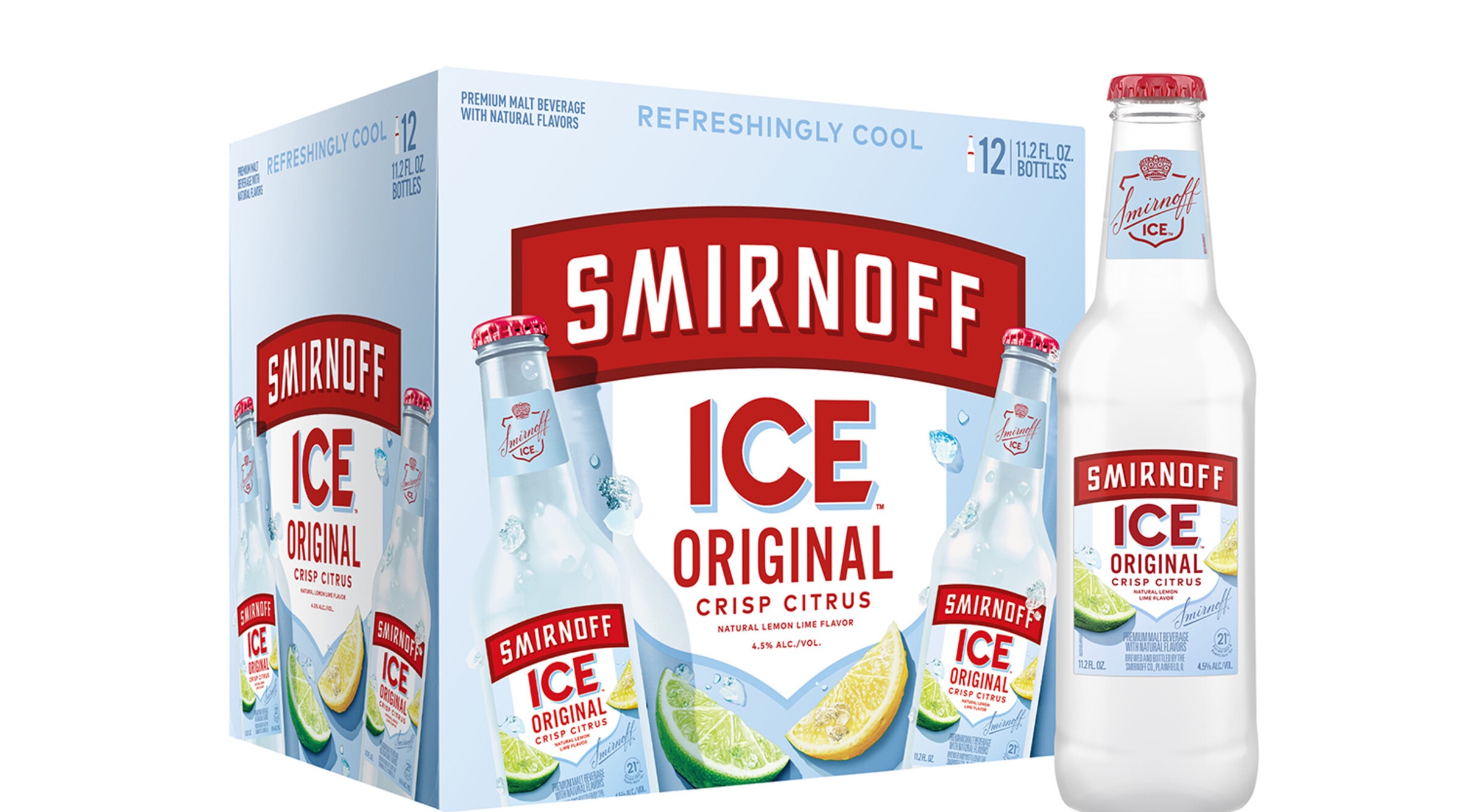 Ice Original 12pk Bottle | Malt Beverages | Smirnoff