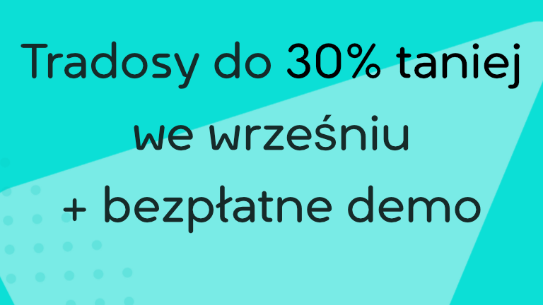 Tradosy do 30% taniej we wrześniu | Trados Polska