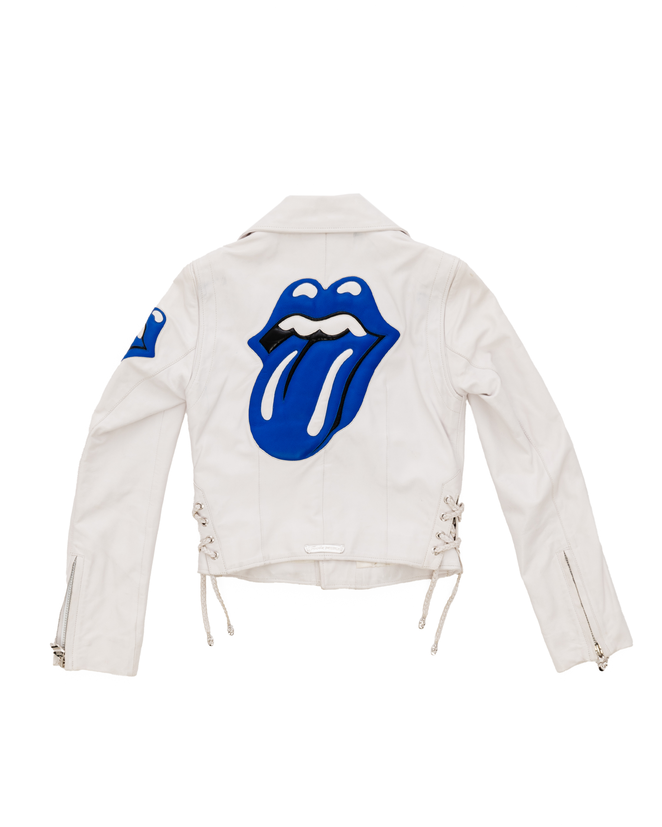 Rolling Stones Blue Lip & Tongue JJ Dean Leather Jacket | Chrome Hearts ...