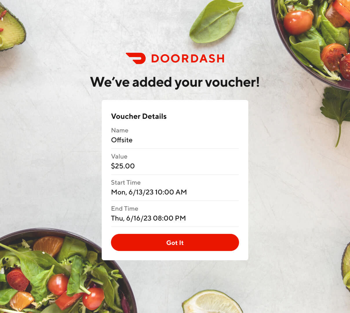 Share Meals for One-Time Occasions With Vouchers