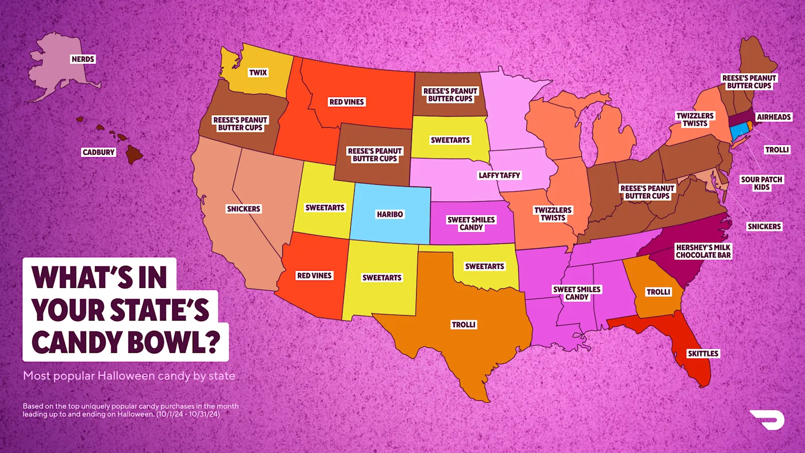 The #1 Halloween Candy in Every State | 106.3 The Groove