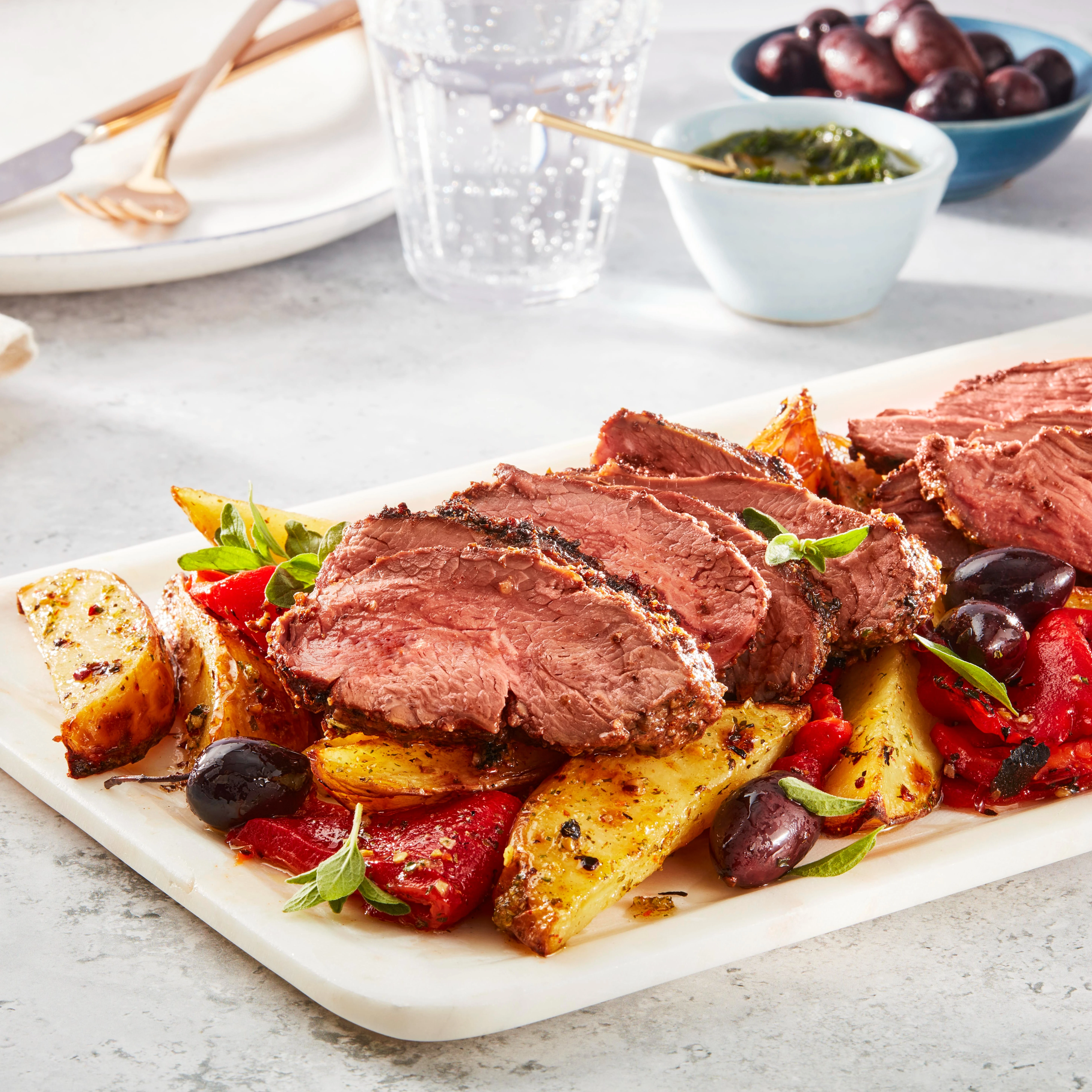 Lamb Sirloin With Roasted Garlic Chimichurri