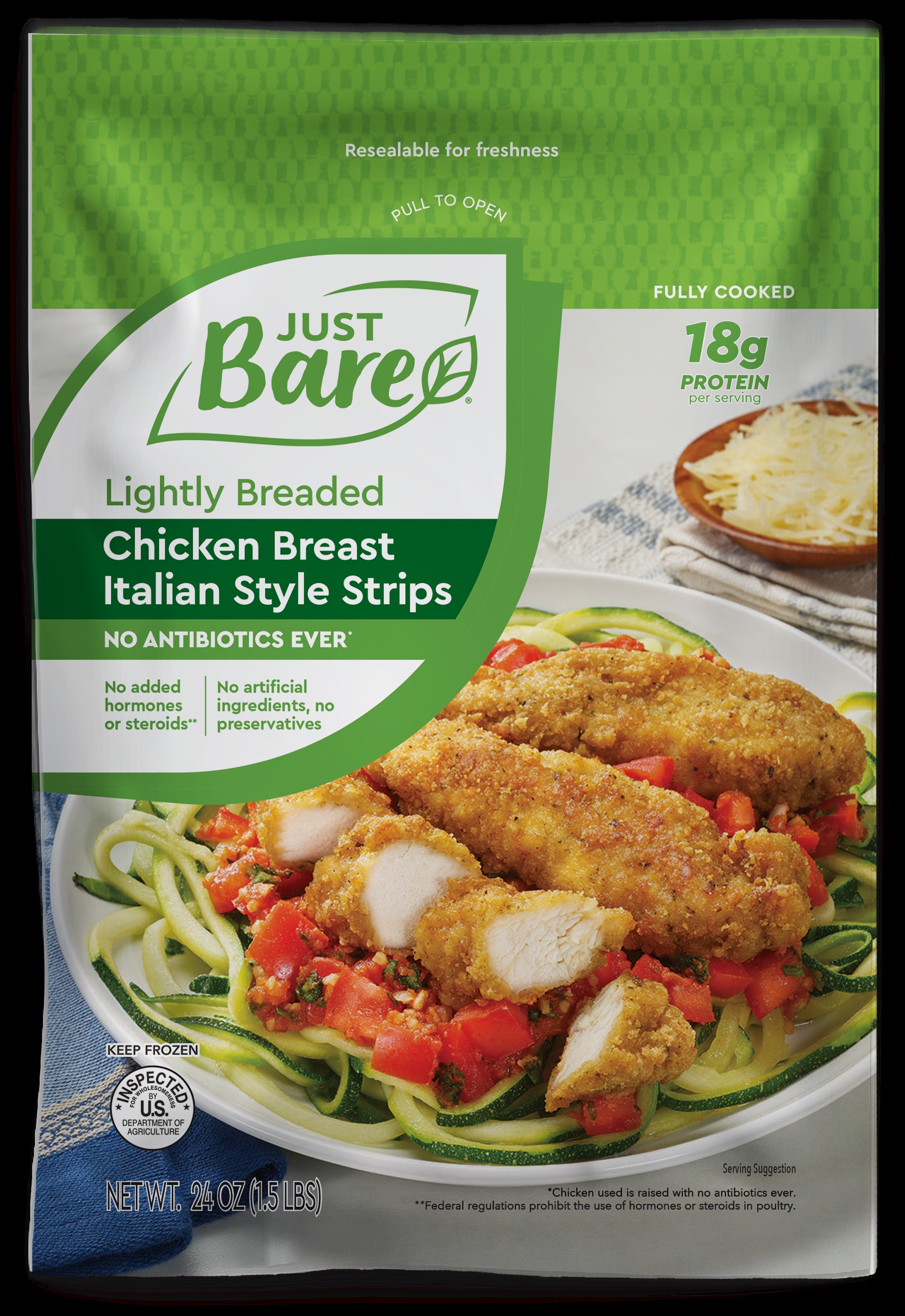 Lightly Breaded Italian Chicken Breast Strip – Just Bare