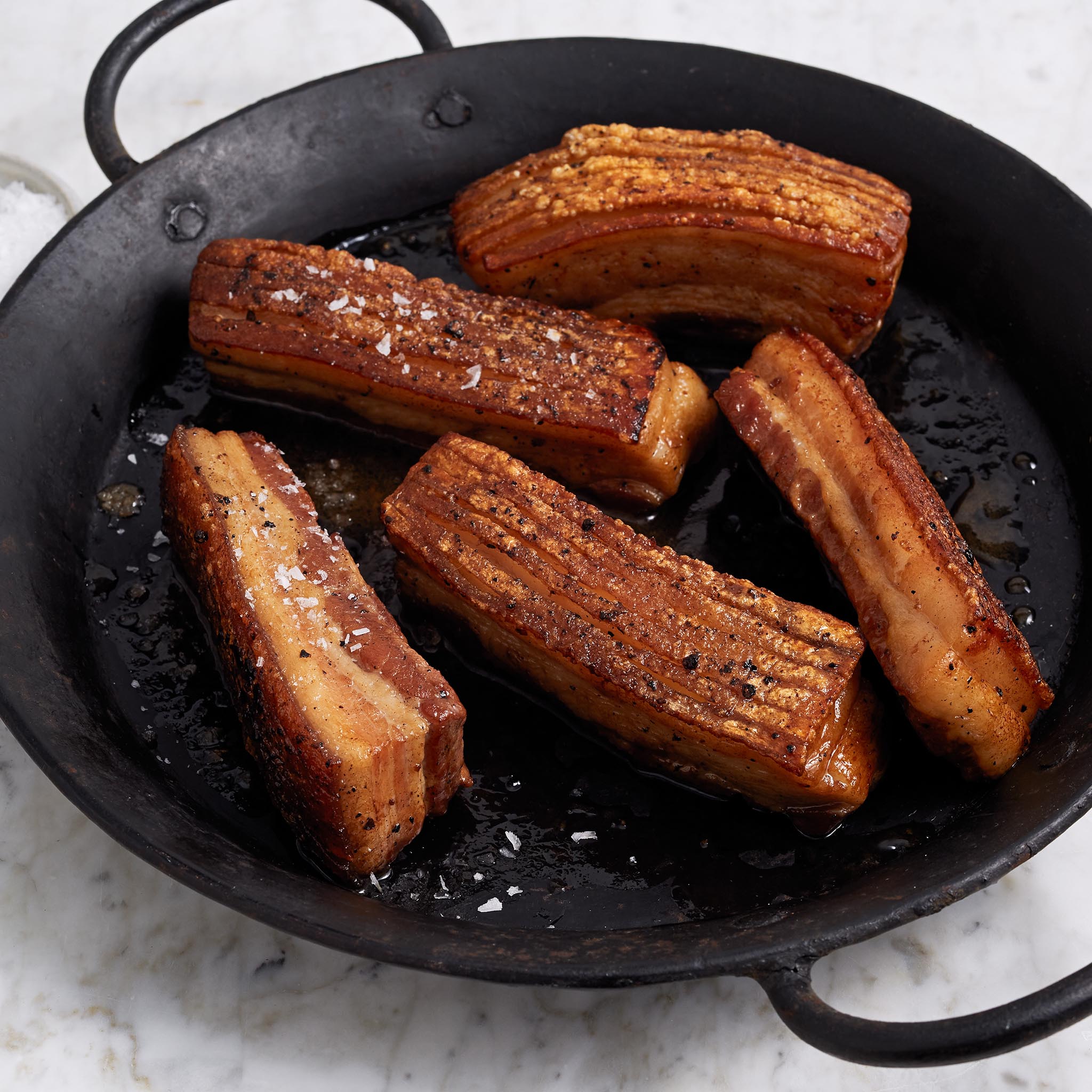 how to cook pork belly strips