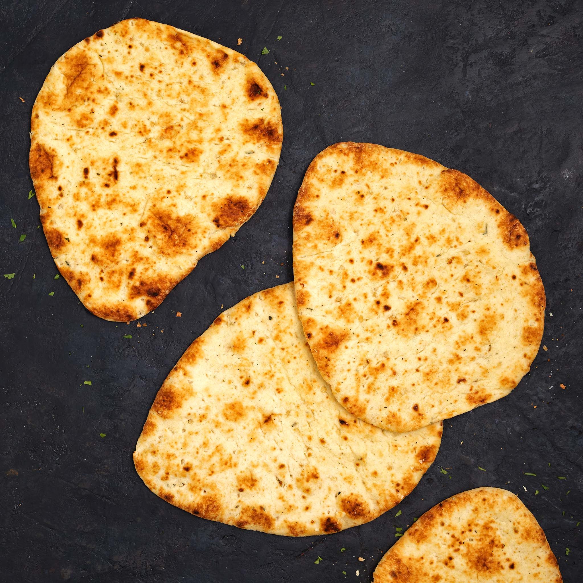 Flat Garlic Naan Bread Stonefire