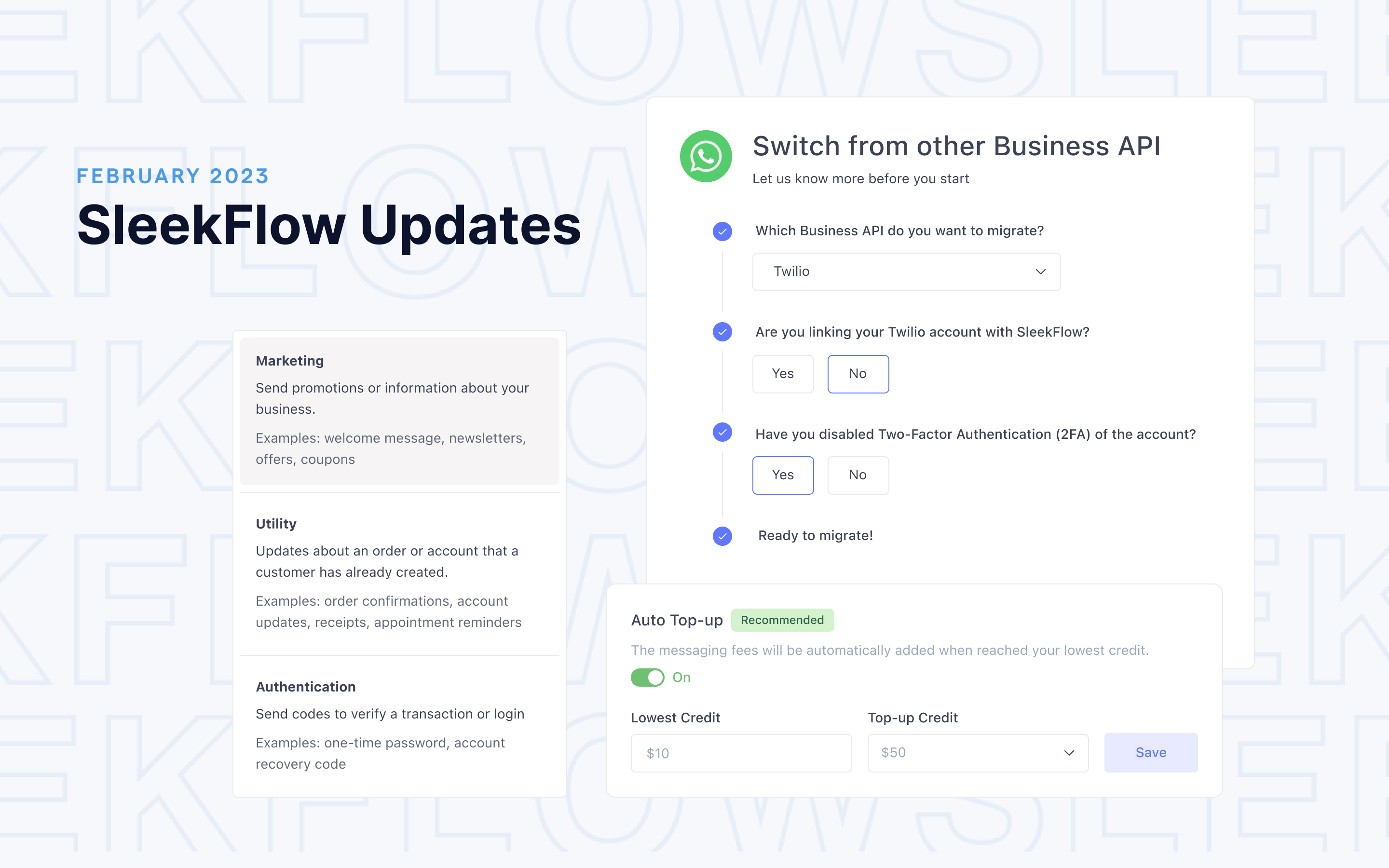 Migrate WhatsApp phone number to SleekFlow as a BSP