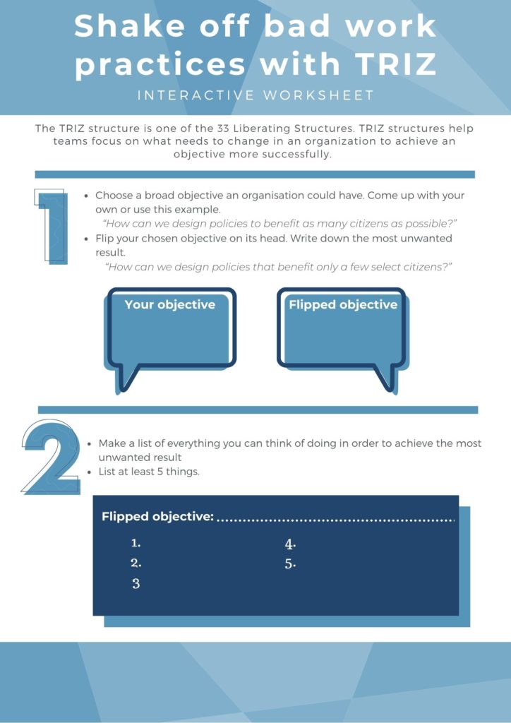 Shake off bad work practices with TRIZ