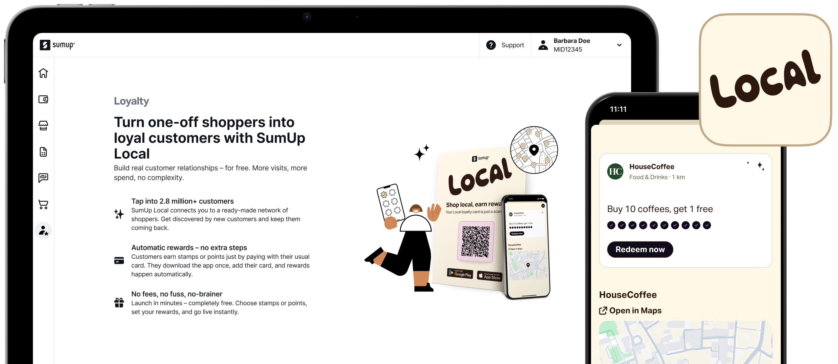SumUp Local: digital loyalty programmes and loyalty cards