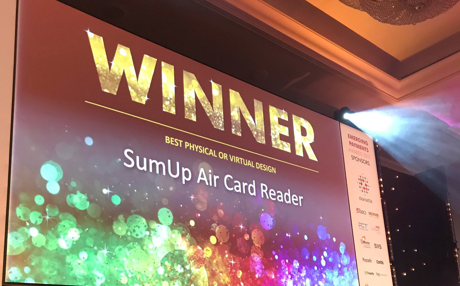 Excellent Design! SumUp wins Emerging Payments Award 2017