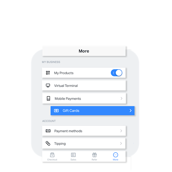 SumUp Gift Cards with a simple link