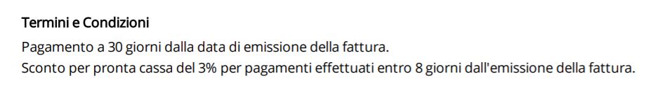 Sconto per pronta cassa nel tuo modello di fattura | SumUp Fatture