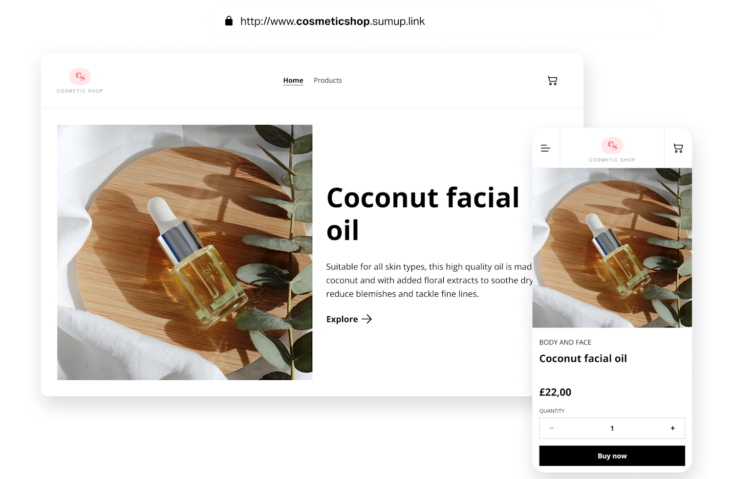 SumUp Online Store examples
