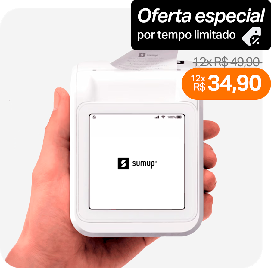Máquina de cartão com design exclusivo e tecnologia europeia | SumUp Solo