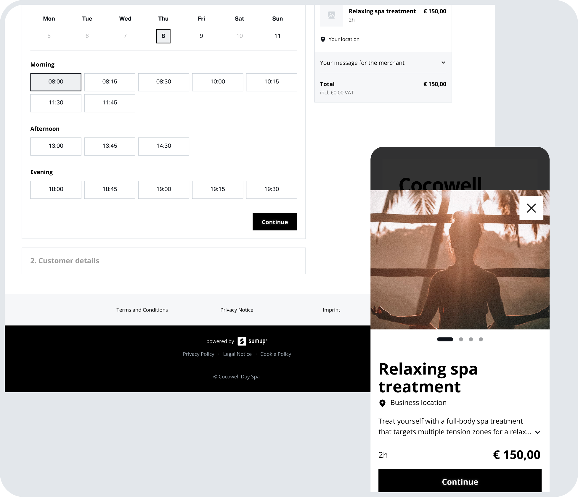 Create a free customer booking website | SumUp Bookings