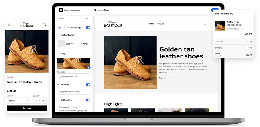 SumUp Online Store – Create a free ecommerce website