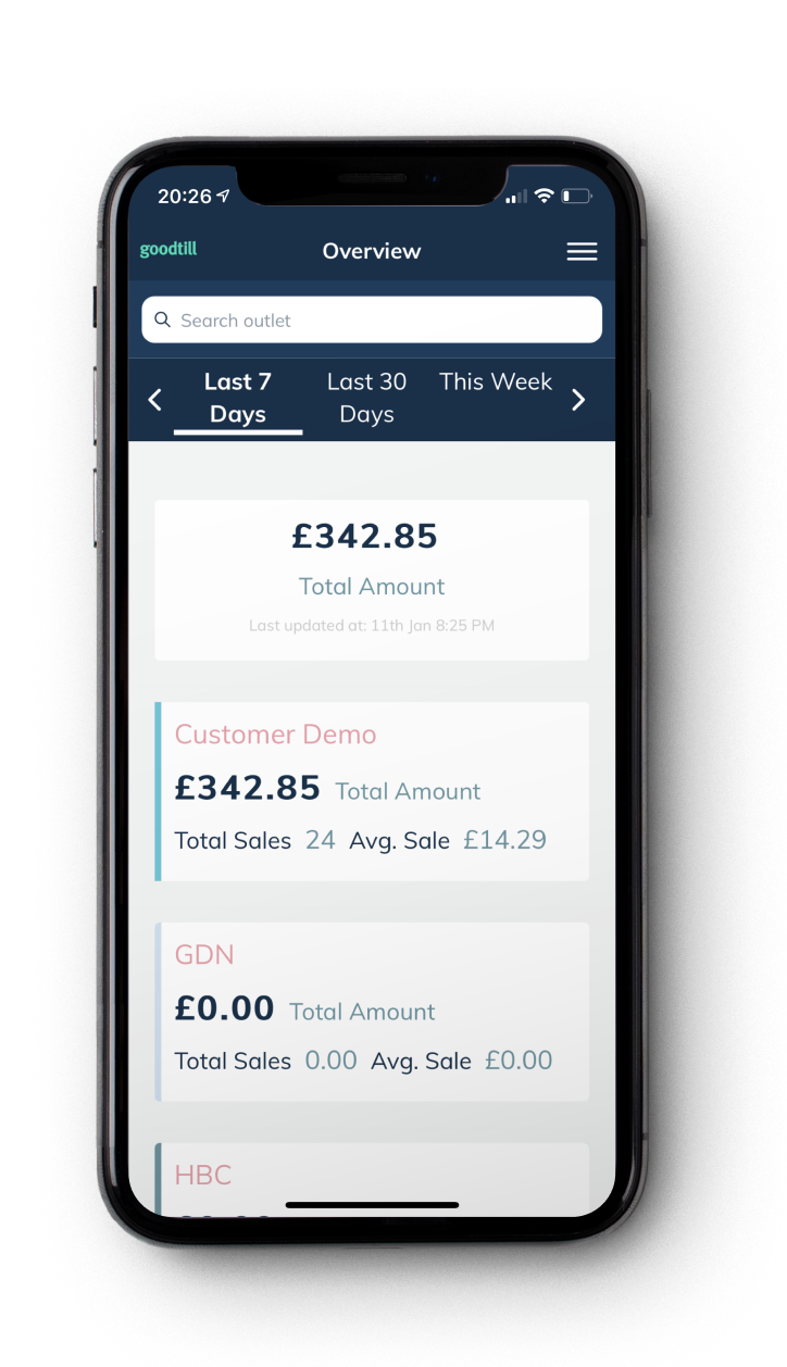 iPad POS till system, for hospitality and retail businesses