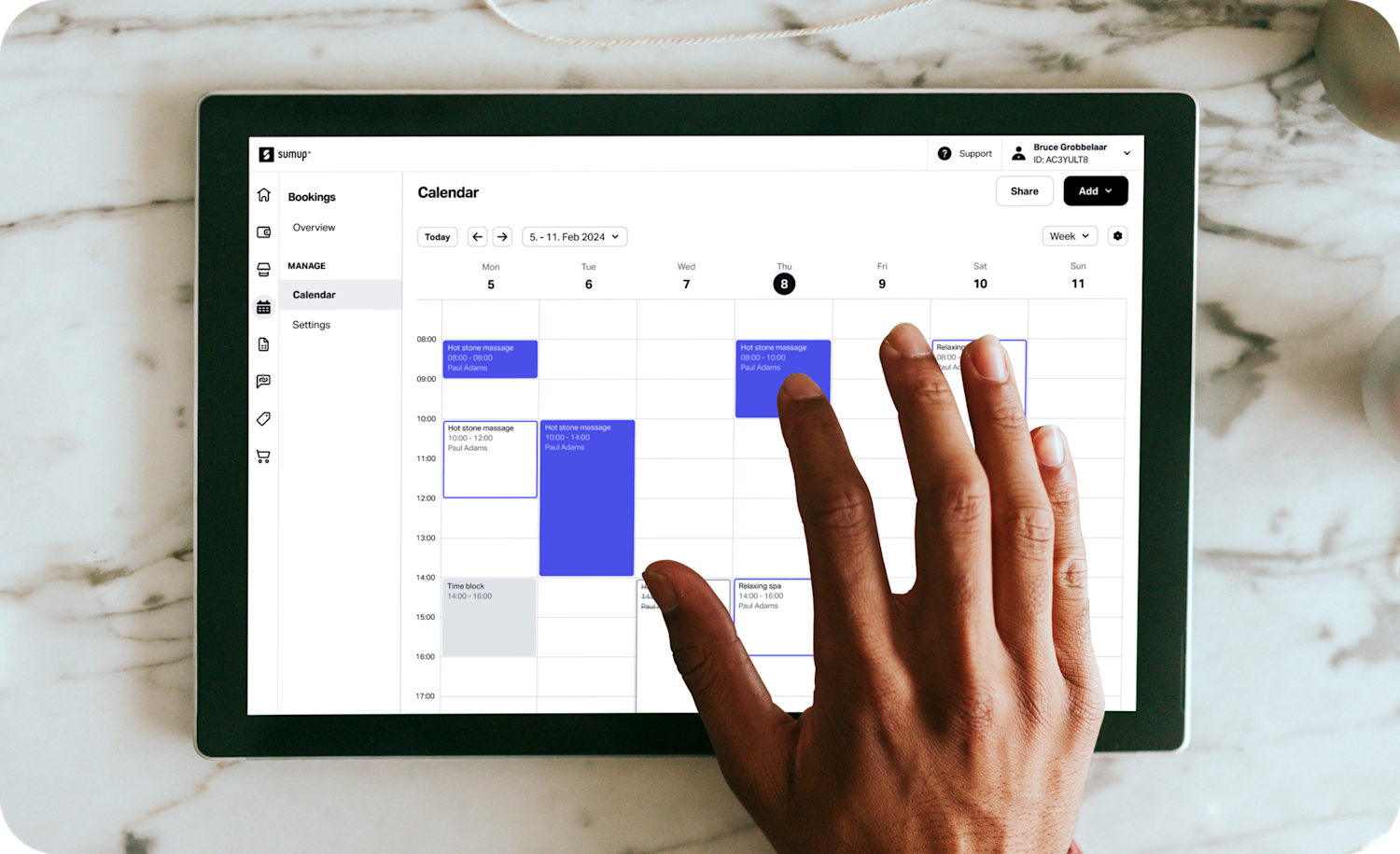 Online booking system by SumUp: free scheduling software