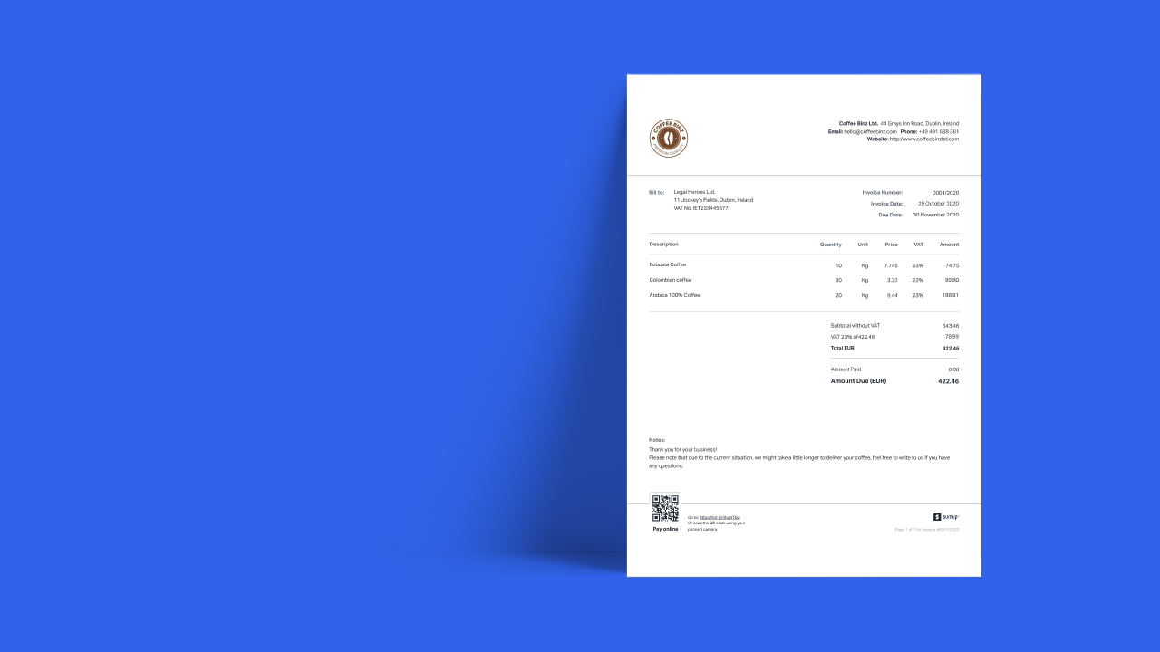 SumUp Invoices - Create professional invoices for free