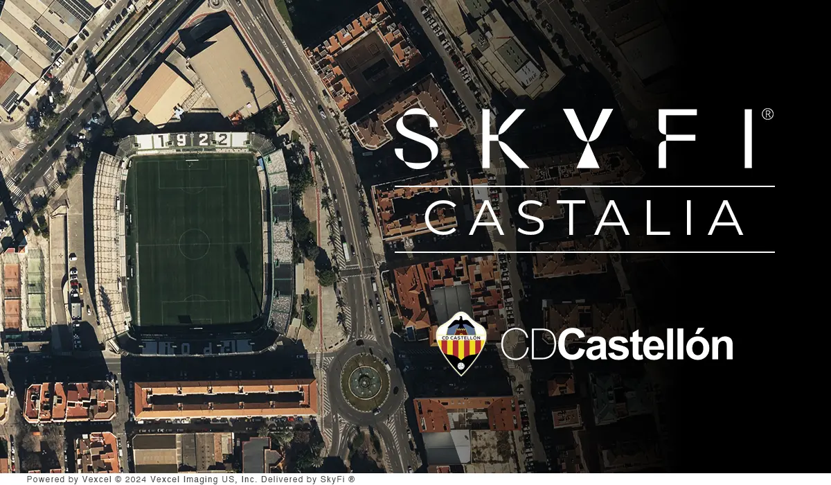 SkyFi Castalia: Fútbol y Tecnología Satelital | Observa el Estadio CD Castellón desde el Espacio ...