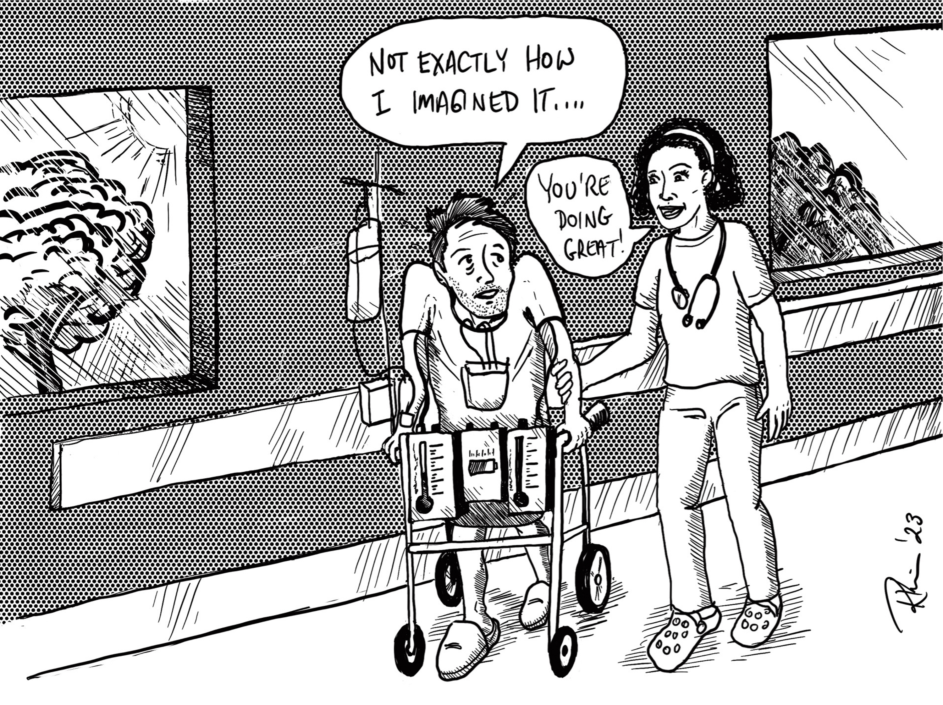 Comic: Walking After Surgery
