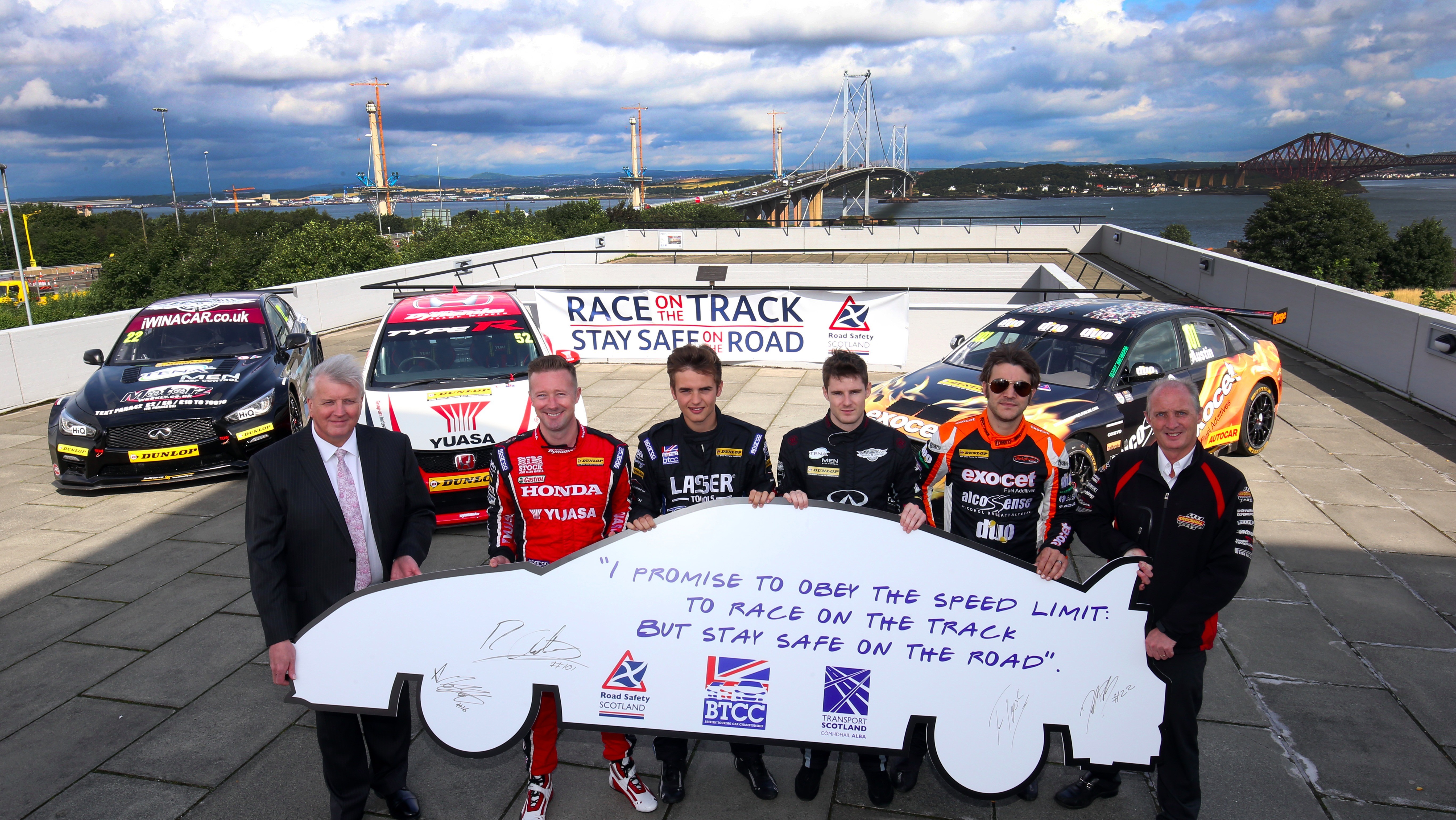 BTCC stars drive across bridge | British Touring Car Championship