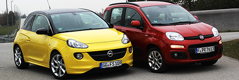 Vergleichstest: Fiat Panda vs. Opel Adam - AutoScout24