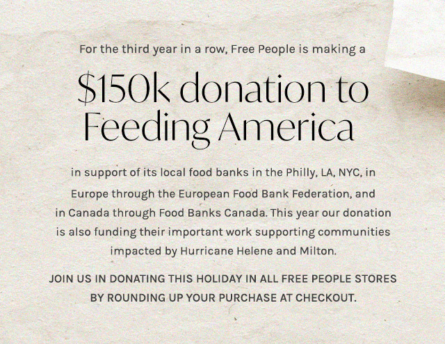 Free People x Feeding America