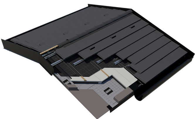 Roofing stories: copertura a quattro falde con manto in tegole piane