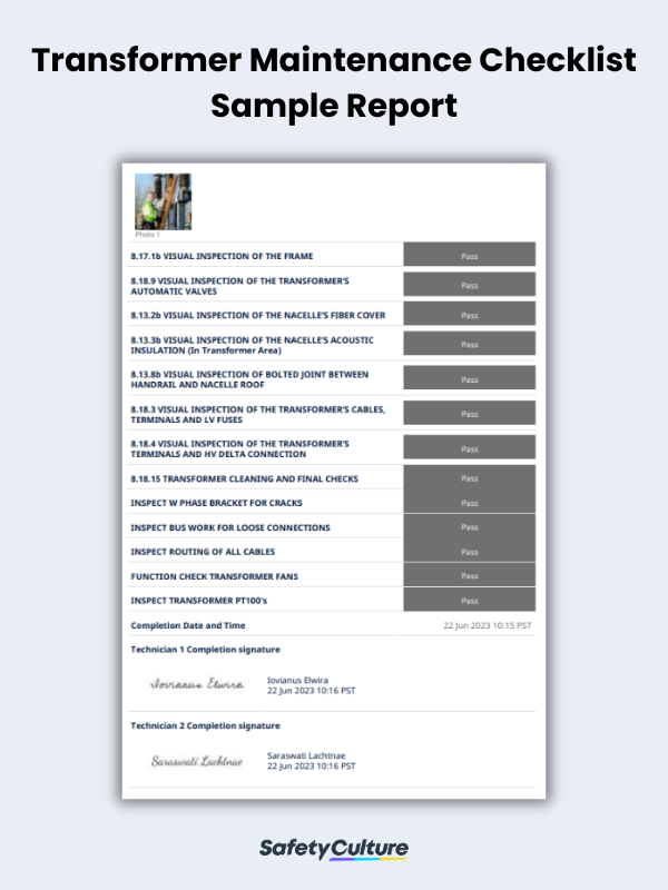 Preventive Maintenance Schedule For Transformer - Infoupdate.org