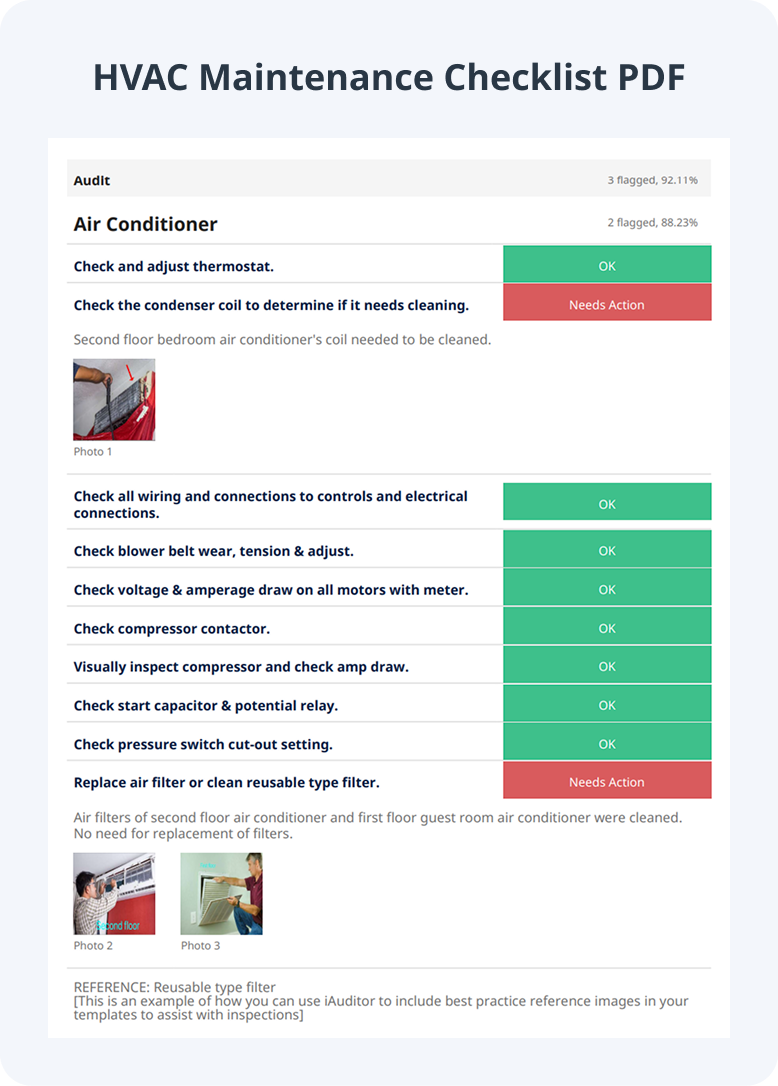 Printable Hvac Maintenance Checklist Pdf