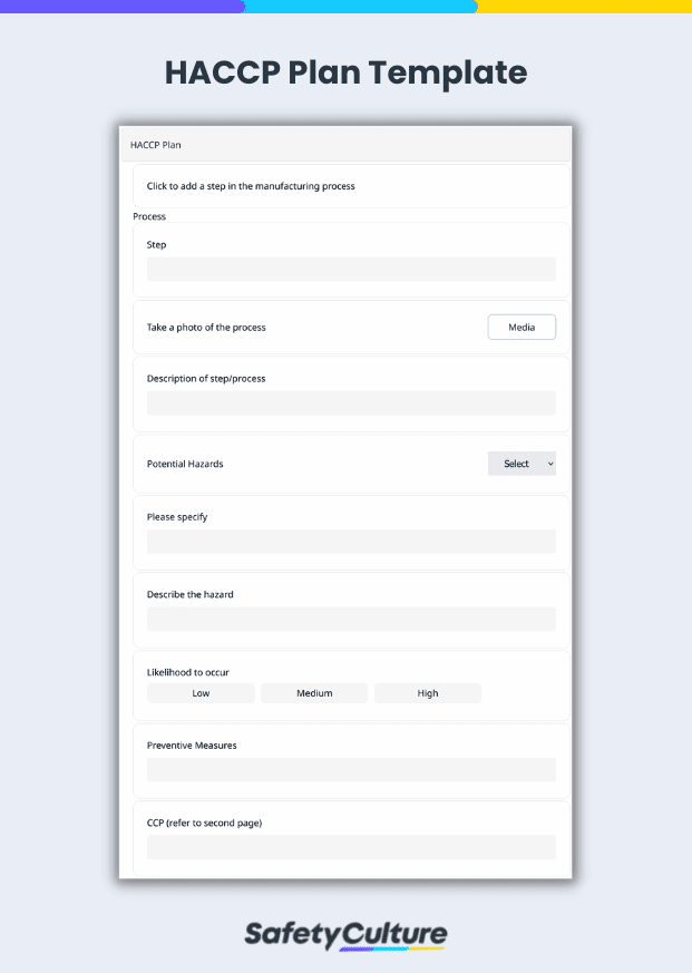 Haccp Plan Template Free Pdf Download Safetyculture